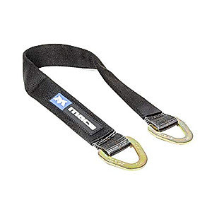 Mac's Tie Downs 121736 Black 36" x 2" Axle Strap with Delta Ring and Protective Sleeve - 10,000 lb Load Capacity