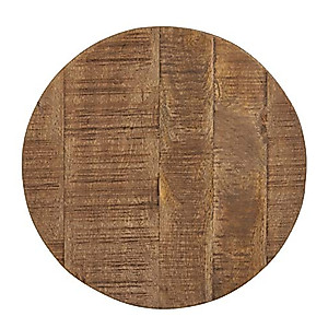 Powell Hammered Gold Drum with Natural Wood Lift Top for Storage Janice Table