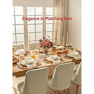 Sweese White Small Dessert Plates 7.8 Inch - Porcelain Appetizer Salad Plate Set of 6 - Dishwasher, Microwave, Oven Safe, Smooth Glaze, Scratch Resistant