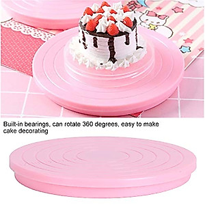 2pcs 5.5in Mini Cake Turntable, 360 Degree Revolving Cake Stand for Cupcake Decorating Displaying