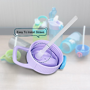 KLOWOAH Replacement Straws Compatible with Zak 16oz Water Bottle, (Pack of 6)