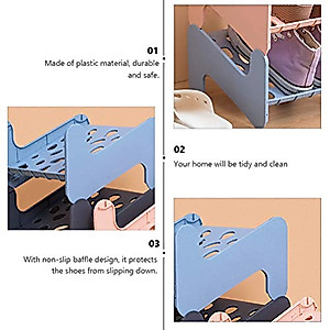 Cabilock Stackable Shoe Storage Shoe Slots Organizer Shoe Stacker Space Saver Shoe Rack Holder for Closet Organization High Low Heels Sneakers Sandals Entryway Shoe Storage Cabinet