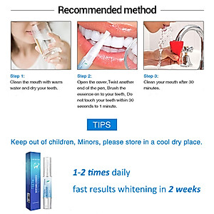 3Pcs Teeth Whitening Pen,Teeth Whitening Essence, Teeth Whitening Gel,Teeth Stain Remover to Whiten Teeth,Intensive Stain Removal Teeth Reduce Yellowing