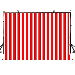 LYLYCTY 7x5 Birthady Backdrop Movie Theater Themed Party Decorations Big Top Circus Theme Party Supplies Banner Red and White Striped Background LYZY0503