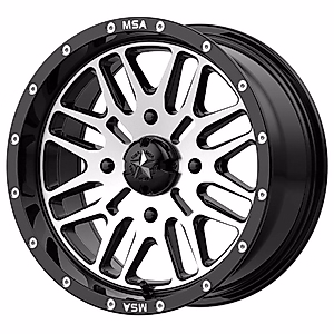 MSA OFFROAD WHEELS M38 BRUTE Gloss Black Machined Wheel (16 x 7. inches /4 x 112 mm, 10 mm Offset)