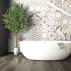 OXLLXO 6ft Full Artificial Olive Tree (72in) with Plastic Nursery Pot Faux Olive Silk Tree, Fruits Fake Plant for Office House Farmhouse Living Room Home Decor (Indoor/Outdoor)