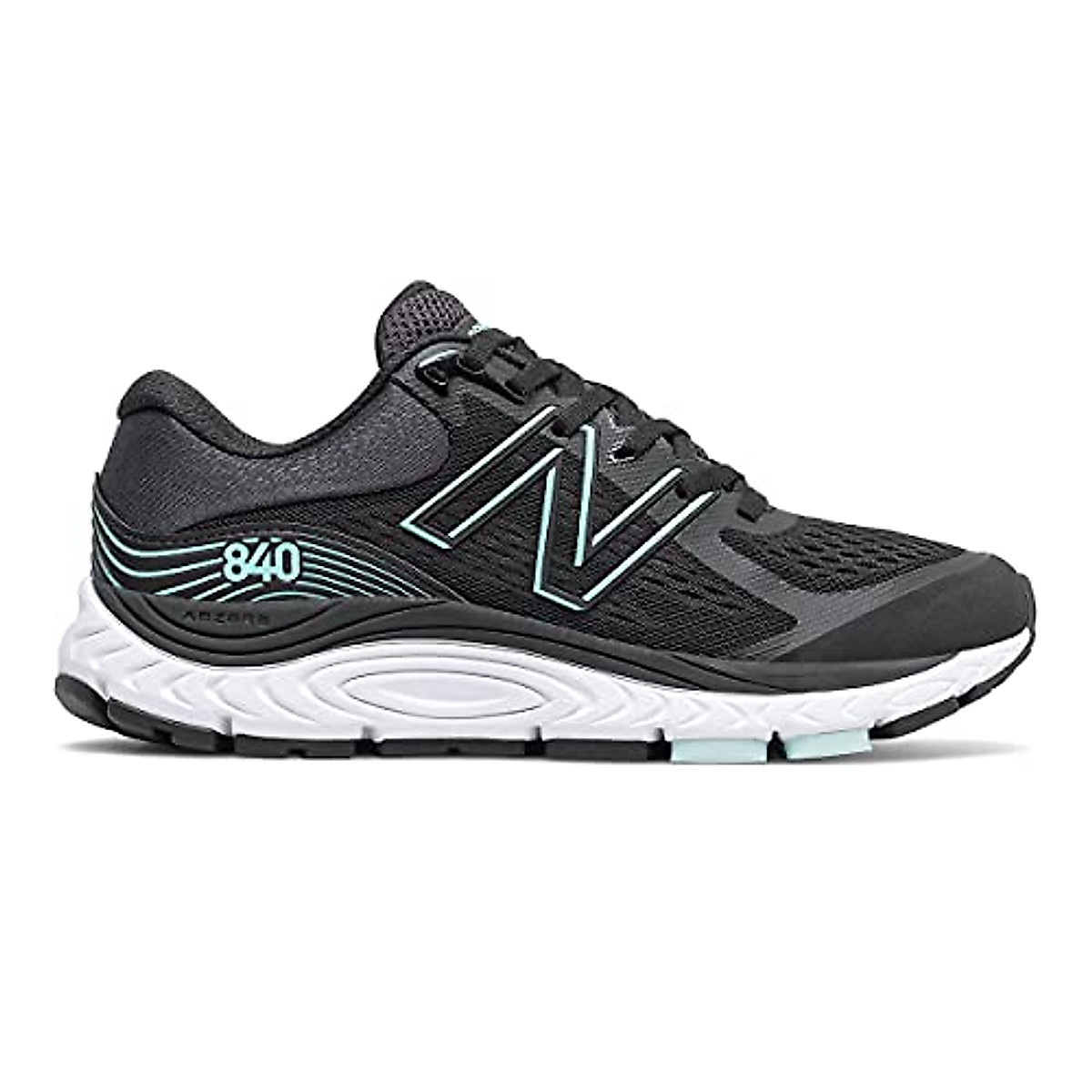 New Balance Women's W840V5 Running Shoe, Black/Storm Blue, 10 X-Wide