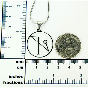 Ann Claridge Sigil of Archangel Michael Necklace, 20" Stainless Snake Chain with Powerful Saint Michael Sigil Charm Pendant