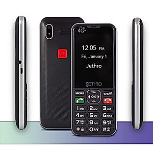 Jethro SC490 4G LTE Cell Phone for Seniors with Prepaid Minutes