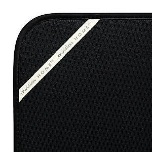 Envision Home Absorbent, Reversible Microfiber Dish Drying Mat for Kitchen,18 Inch x 24 Inch, X-Large, Black