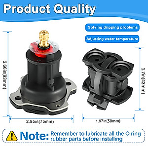 GP876851 Mixer Cap and Pressure Balancing Unit Kit, Compatible with Kohler Shower Valves K-304 and K-11748 Platforms, Shower Cartridge Replacement Repair Kit, Include GP800820 and GP77759