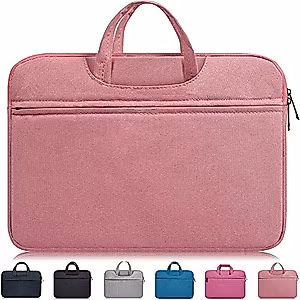 14-15 Inch Waterproof Laptop Sleeve Case - Compatible with Lenovo 14, HP Pavilion x360 14", Acer Aspire 3, ASUS VivoBook 14, Dell XPS 15 - Pink
