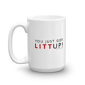 USA Network Suits You Just Got Litt Up! Ceramic Coffee Mug, White 15 oz - Official Louis Litt Mug As Seen On Suits