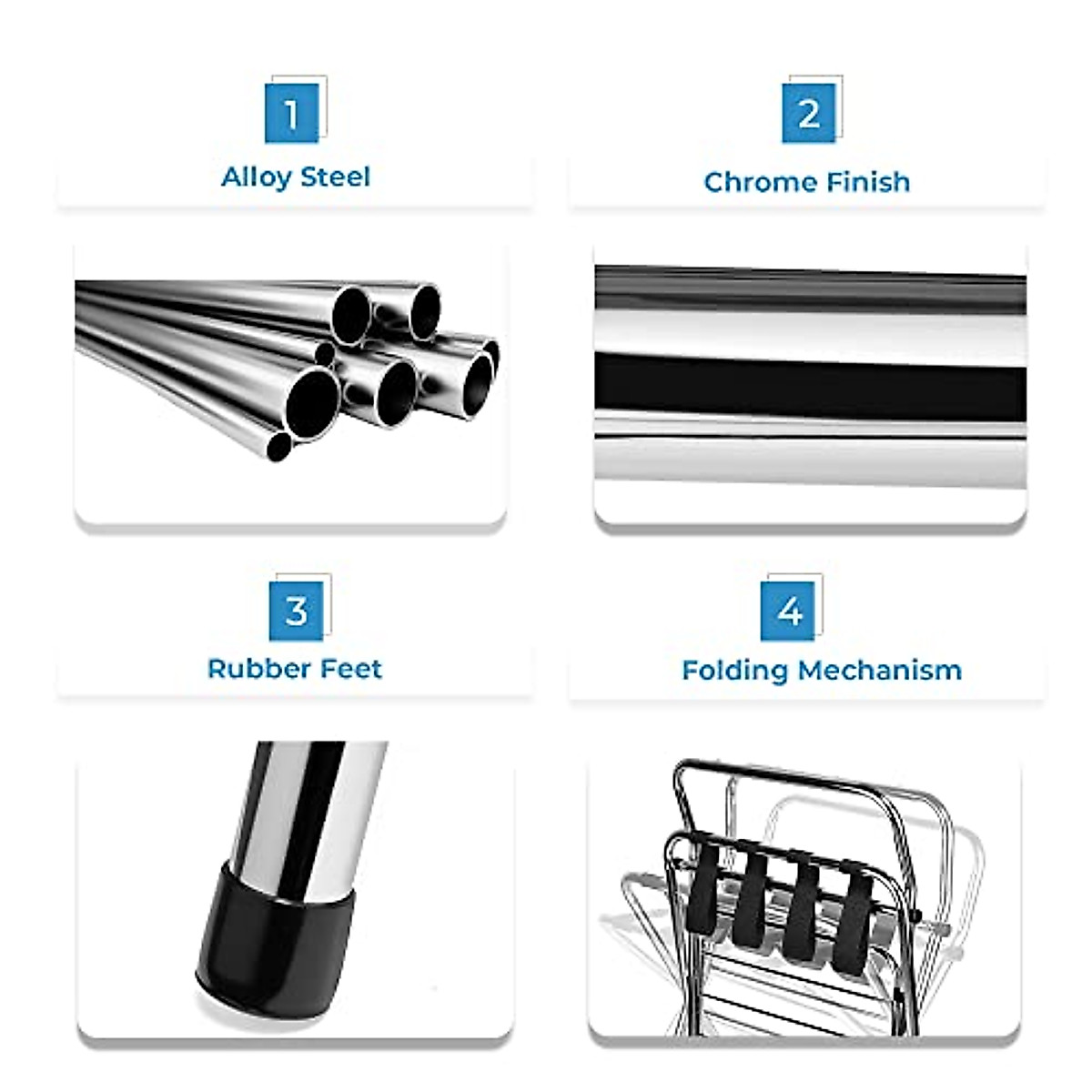 USTECH Luggage Rack 2 Shelf X-Shape DIY with Nylon Straps and High Back Support | Durable Suitcase Rack for Guest Room, Bedroom, Entryway | Heavy Duty, Foldable Luggage Rack Stand for Suitcases