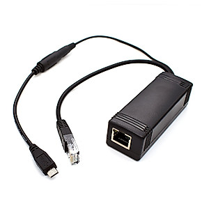 Micro USB Active 5 Volt IEEE 802.3af PoE Splitter for Remote USB Power Over Ethernet to Tablets, Dropcam, Nest Cam or Raspberry Pi, Use with 10/100M PoE Switches or PoE Injector