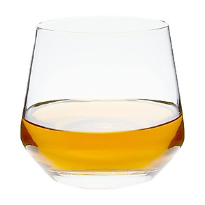 Juvale 13oz Whiskey Glasses, Double Old Fashioned Glasses for Scotch, Bourbon, Cocktails (Set of 6)