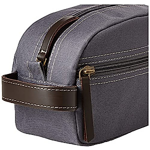 Timberland Men's Toiletry Bag Canvas Travel Kit Organizer, Charcoal, One Size
