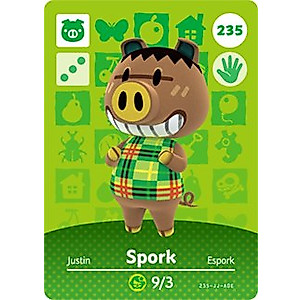 Spork - Nintendo Animal Crossing Happy Home Designer Amiibo Card - 235
