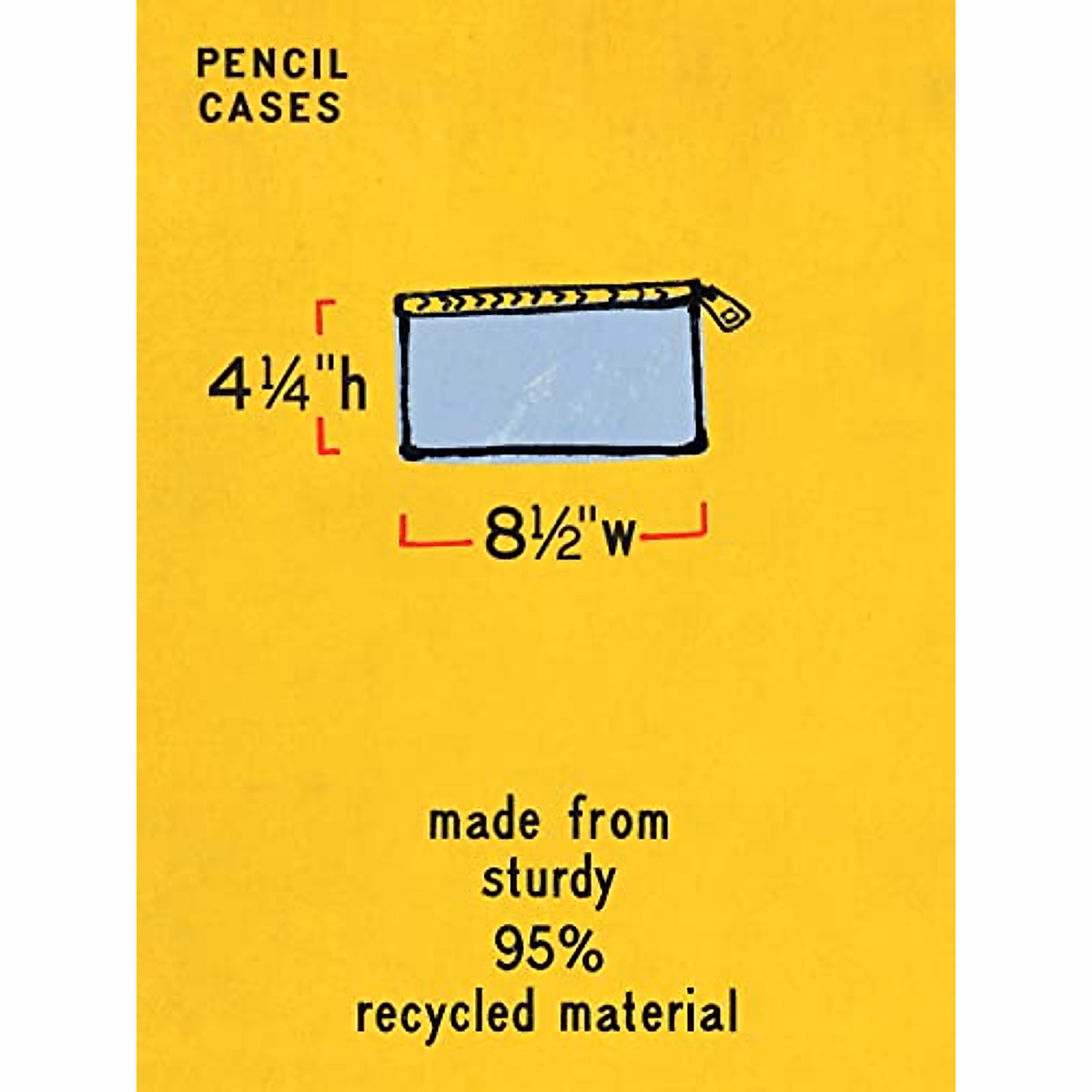 Blue Q Pencil Case, You Leave Sparkles Everywhere You Go. (moon garden design) Hefty Zipper, Sturdy and Easy-to-Wipe-Clean, Made from 95% Recycled Material. 4.25"h x 8.5"w