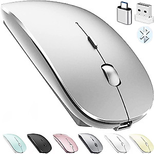 PEIBO Rechargeable Bluetooth Mouse for Laptop iPad Pro Air MacBook Wireless Mac Chromebook Win8/11 Desktop Computer