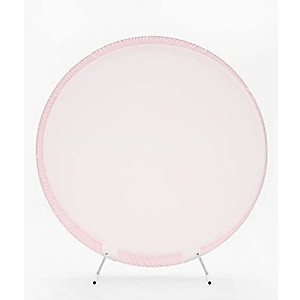 Harfirbe 6.5ft Round Backdrop Cover Baby Shower Baby Pink Background Birthday Party Decoration Children Theme Background