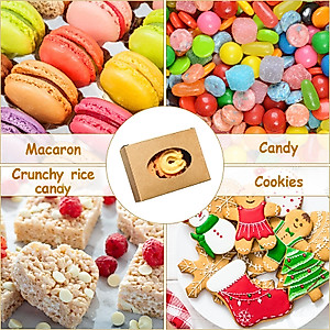 60 Pack Soap Boxes for Homemade Soap Kraft Soap Making Supplies Soap Box with Window Soap Packaging Boxes Oval Window Box for Bakery Candy Party Treats, 3.8 x 2.8 x 1.2 Inch (Black)