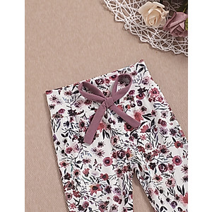 Winter Clothes for Baby Girl 18-24 Months Long Sleeve Hoodie Flower Printed Pants Winter Outfits Sets
