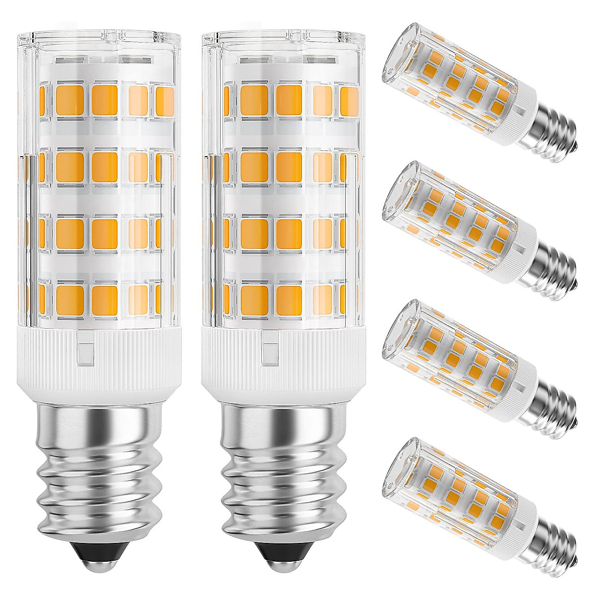 DiCUNO E12 LED Bulb 4W (40W Equivalent), Warm White 3000K Non-dimmable Candle Base Light Bulbs for Ceiling Fan, Chandelier, Indoor Decorative Lighting 6 Packages