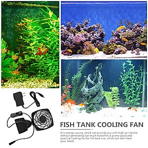 Ipetboom Fish Tank Cooling Fan Fish Tank Cooler Aquarium Fan Axolotl Aquarium Water Conditioner Aquarium Chiller Aquarium Cooler Fans for Home 40 Gallon Tank lid Plastic Small air Cooler
