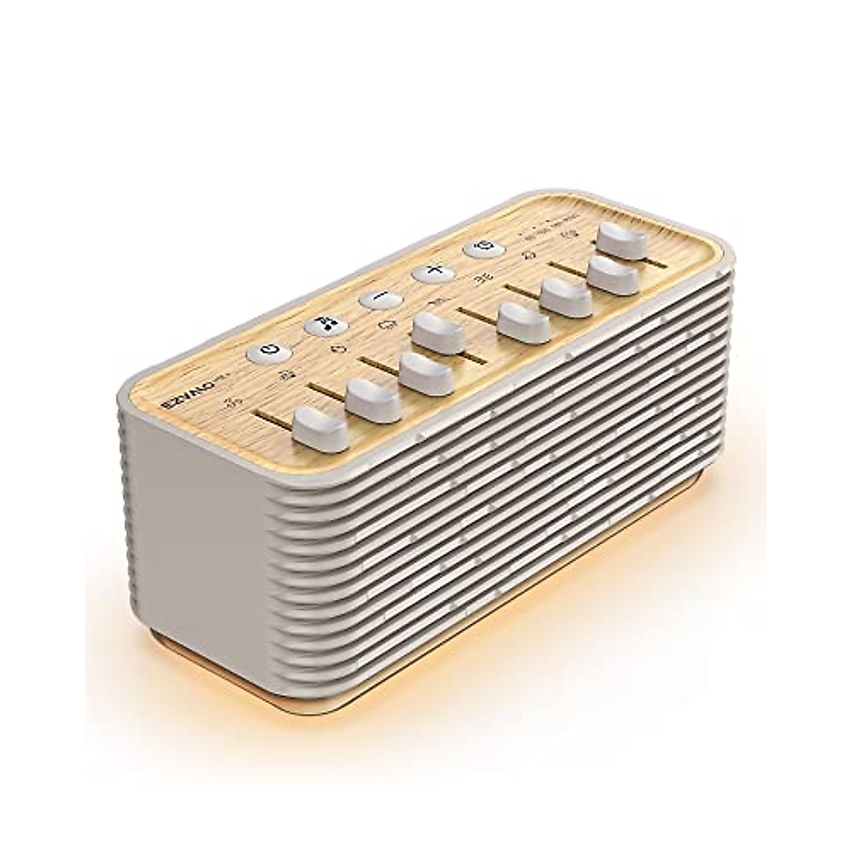 EZVALO White Noise Sleep Sound Machine, 255+ Mixer Options with Portable Speaker, Night Light, Sleep Timer, Breath Therapy, Headphone Jack White Noise Machine for Adults Sleeping Meditation with Light