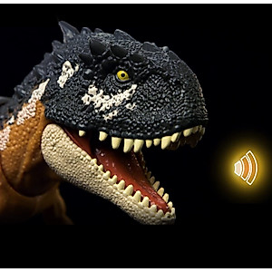 Jurassic World Skorpiovenator Dinosaur Action Figure Dino Kids Roar Strike Feature with Attack Roar Gift Bundle with 2 My Outlet Mall Stickers