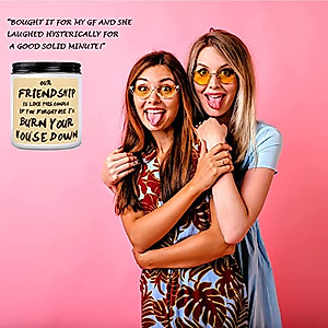 AharHora Funny Gifts for Best Friend, Humorous Scented Jar Candle Gifts for Friendship BFF Bestie Women Birthday Sister Female Going Away Moving Coworker