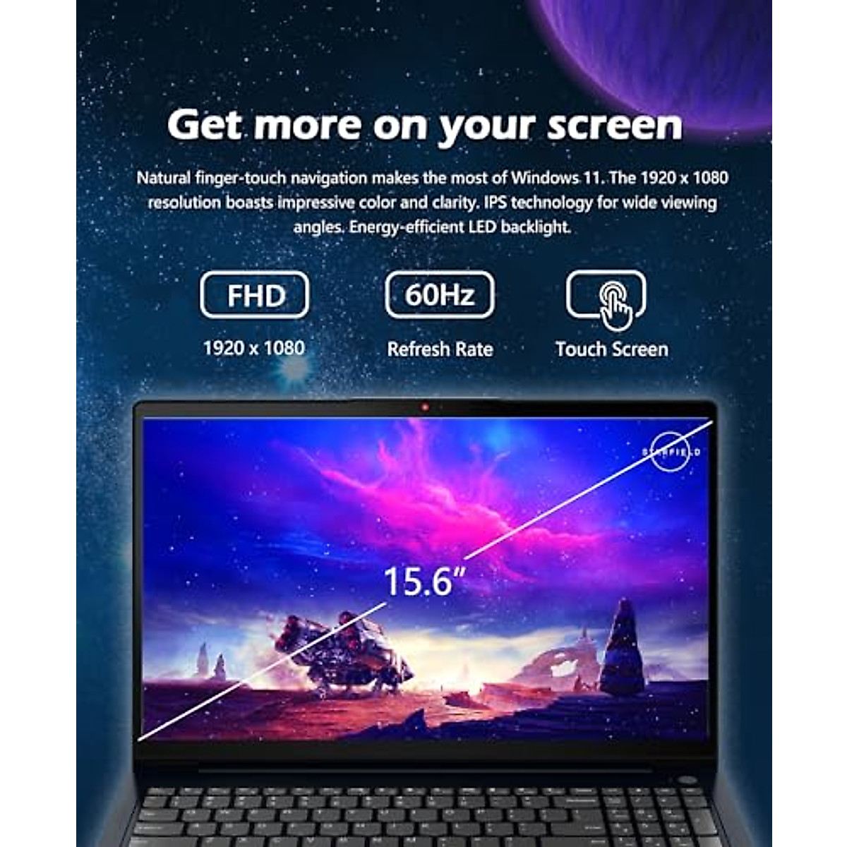 Lenovo Ideapad 3i 15.6" FHD Touch Laptop for Business, Student, Intel 11th Generation Core i5, 12GB DDR4 Memory, 512GB SSD, Intel Iris X Graphics, HDMI, Windows 11,Abyss Blue, W/GaLiMu