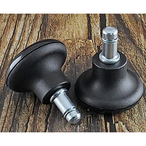 Mecion 5Pcs Stationary Castors, Bell Glides Replacement, Office Chair Low Caster Wheels