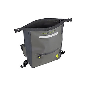 geckobrands Waterproof Tarpaulin Dry Bag Waist Pouch, Black/Neon Green