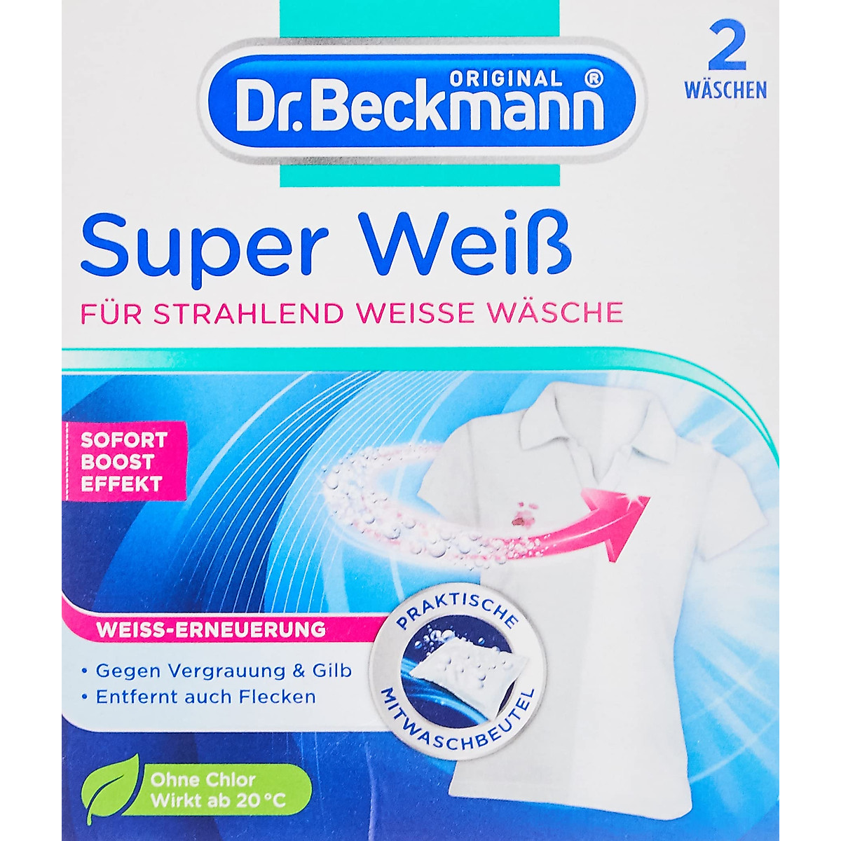 Dr. Beckmann Super WeiÃŸ + Fleckentferner 2 x 40 g