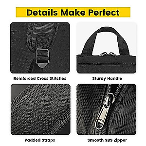 Vorspack Backpack for Women Men - Lightweight Bookbag with Padded Slot for Work College Travel - Black