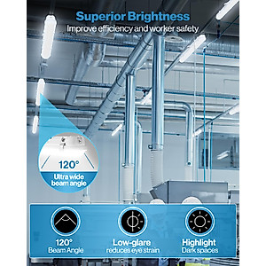 Sunco 4ft LED Vapor Tight Light Indoor Fixture Proof for Shop Light Garage, Car Wash, Workshop, Warehouse, 7000 Lumens, 3500K/4000K/5000K Selectable, 38W/46W/54W Selectable, Dimmable - ETL