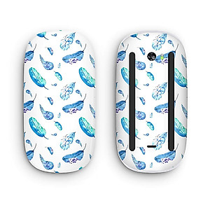Design Skinz Hipster Feather Pattern Vinyl Decal Compatible with The Apple Magic Mouse 2 (Wireless, Rechargable) with Multi-Touch Surface