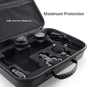 tombert Carrying Case for Hyperice Hypervolt/Hypervolt Plus/Hypervolt 2, 2022 5 Attachment Slots Portable Storage Box, Hard Shell Case for Hyperice Hypervolt Portable Massage Gun (Case Only)