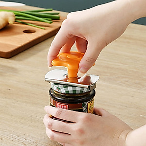 Nubadam Jar Opener For Weak Hands, Adjustable Effortless Arthritis Jar Opener For Seniors, Stainless Steel Adjustable Lid Opener Kitchen Accessories Opener, Bottle Opener For Arthritic Hands(orange)…