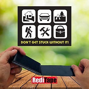 RediTape Travel Size Silver Duct Tape 2-Pack - Pocket Size Flat Thin Mini Roll - for Repairs Outdoors Emergency Crafts - 1.88 inch x 5 Yards per Pack