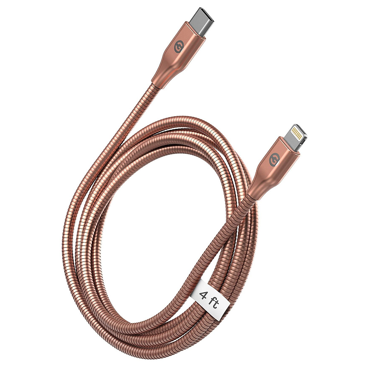 GALVANOX (2 Pack) Pet Proof iPhone Charger - Braided Metal Lightning to USB-C Charging Cables [Apple MFi Certified] Ultra Durable ChewProof Cord (4 Ft.) Compatible with iPhone and iPad