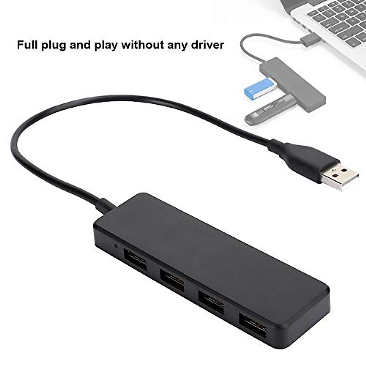Voluxe Hub Adapter, 5Gbps Hub, Stable Small Size 4‑in‑1 Good Performance for Computer Desktop