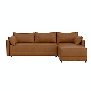 Dorel Living Kindra Deep Seat Sectional Sofa with Reversible Chaise​, Camel