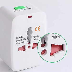 Fortuna Mille Travel Adaptor, Universal Power Converter for 150+ Countries, Multi Plug for UK/US/AU/EU/CA, White