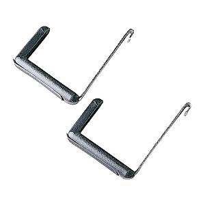 Quartet 7502 Adjustable Aluminum Hangers for Panels 1-1/2-3 Thick, Black, 2/Set, Aluminum;black