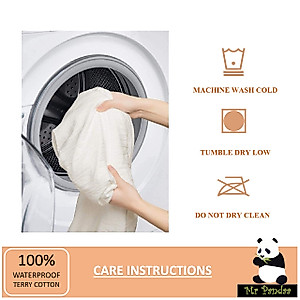 Split Queen Mattress Protector for Adjustable Bed, 100% Waterproof Terry Cotton Mattress Cover, 2 PC [30X80 + 30X80] Set, 15-Inch Deep Pockets - [2 Piece Split Queen Mattress Protector]