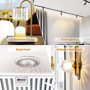 6 Pack 50W GU10 Halogen Light Bulb, MR16 GU10+C Halogen Bulbs, 3000 Hour Life Dimmable JDR-C Replace Light Bulb for Candle Warmer Lamp, Track Light, Recessed Light, Range Hood, 2900K, 2500Lm, 100+ CRI