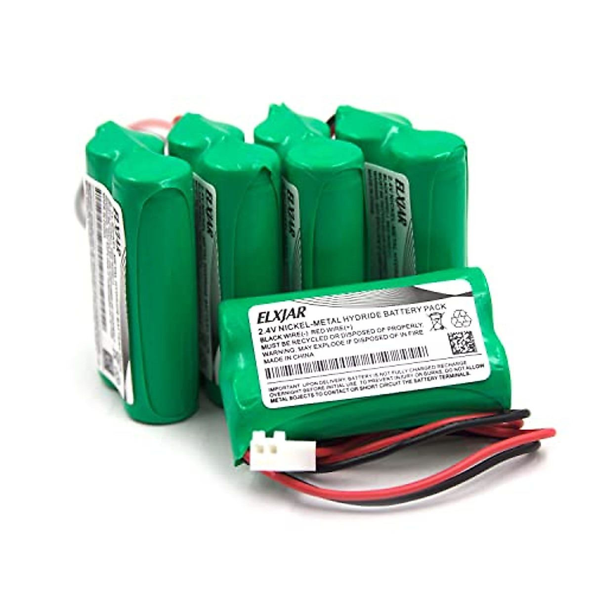(5-Pack) 2.4V 1500mAh Ni-MH Battery Pack Replacement for Duallite 93035262, OSI OSA-283, Dual-Lite 93035653 93043816 93043817 Emergency/Exit Light